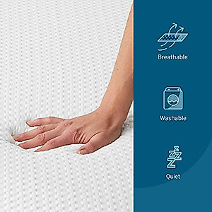 LUCID 4 Inch Ventilated Memory Foam Mattress Topper - 3-Year Warranty - Cal King