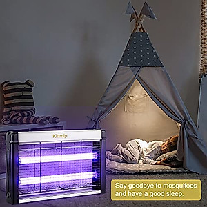 2 Pack Electric Bug Zapper, 20W 2800V Powerful Fly Insect Gnat Traps Fly Killers Catcher Repellent Mosquito UVA Light Electric Zapper for Indoor Home, 4 Extra Replacement Bulbs