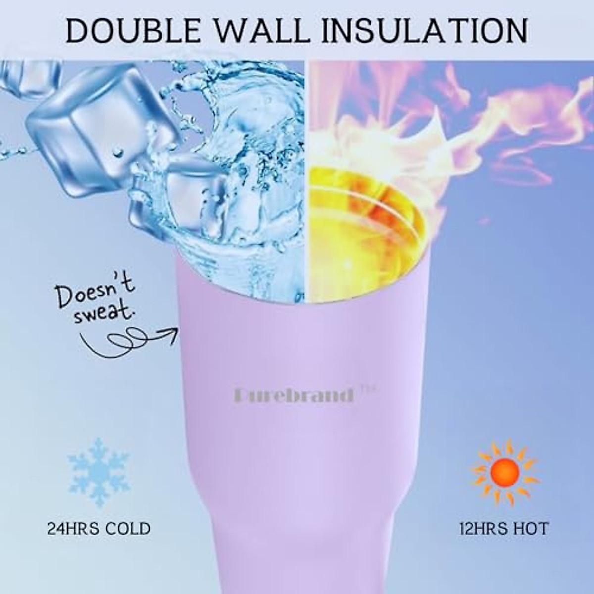 40 oz Tumbler. 100% Leak-Proof Splash-Proof Spill-Proof Lid with Handle and Flip Straw. Double Wall Vacuum Insulated Stainless Steel for Hydration at Home Office Car Gym and Playgrounds (Mauve)