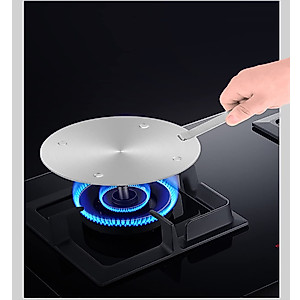 Heat Diffuser Plate for Gas Electronic Stove, Softifund Cooking Induction Adapter Simmer Plate with Remove Handle for Milk Coffee Cookware 7.9inch, Defrosting Tray for Frozen Meat