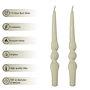 Handmade Candle Sticks Spiral Candles - Gedengni 10 Inch Twisted Taper Candle for Home Dinner Wedding Party Decoration, 2pcs