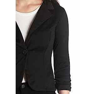 Women's Casual Work Office Blazer Jacket JK1131 SLPBLK M
