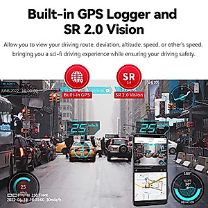 DDPAI Dash Cam Front and Rear 4K, Cam Car Camera with 2160P Front +1080P Rear, Built-in WiFi GPS, Dual Dash Camera for Cars, Night Vision,Parking Monitor,Support 128GB max, Z50