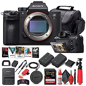 Sony Alpha a7R III Mirrorless Digital Camera (Body Only) ILCE7RM3/B + 64GB Memory Card + NP-FZ-100 Battery + Corel Photo Software + Case + External Charger + Card Reader + HDMI Cable + More (Renewed)