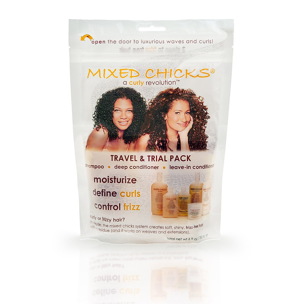 Mixed Chicks Travel & Trial Pack - Shampoo, Deep Conditioner, Leave-in Conditioner, 2 fl. oz. each