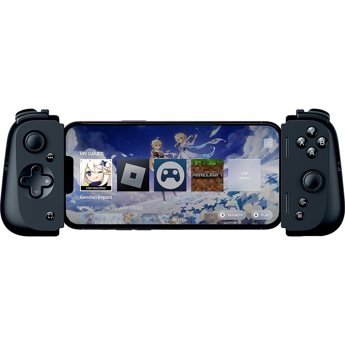 Razer Kishi V2 Mobile Gaming Controller for iPhone (Lightning): Console Quality Controls - Universal Fit w/ Extendable Bridge - Stream PC, Xbox, PlayStation Games - Customizable Triggers - Ergonomic