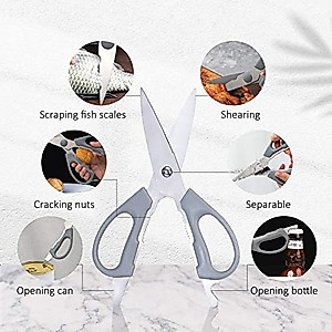 LASTOOLS Kitchen Knife Set, 15 Pieces Knife Sets for Kitchen with Wood Block, Super Sharp and Sturdy Superior German Stainless Steel Knife Sets, Meat Scissors, Knife Sharpener