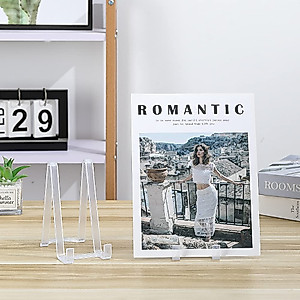 Plate Stands for Display - Plastic Easel Stand Plate Holder Display Stand Picture Frame Stand for Pictures | Photo|Decorative Plate |Dish | Tabletop Art - 6 inch-Clear