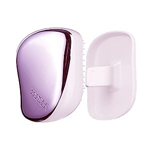 Tangle Teezer | The Compact Styler Detangling Hairbrush for Wet & Dry Hair | Perfect for Traveling & On the Go | Lilac Gleam