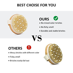 SetSail Dry Brushing Body Brush, Natural Nylon Bristles, Exfoliating, Cellulite Reduction, Lymphatic Drainage, Improve Circulation