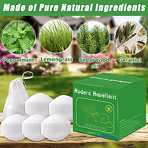 12Pack Rodent Repellent Indoor Outdoor Peppermint Oil to Repel Mice and Rats, Effective Mouse Repellent for Yard/Camping/Kitchen/Garage
