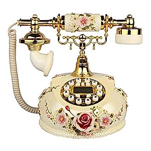 Telephone Retro Telephone Home Rotary dial Fixed Telephone Business Office landline 182325cm (3 Specifications Available) (Color : A2) (A1)