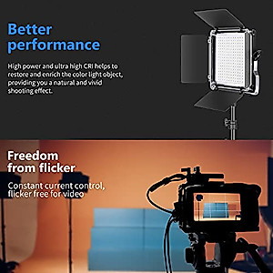 Neewer 2 Packs 660 RGB Led Light with APP Control, Photography Video Lighting Kit with Stands and Bag, 660 SMD LEDs CRI97+/3200K-5600K/Brightness 0-100%/0-360 Adjustable Colors/9 Applicable Scenes