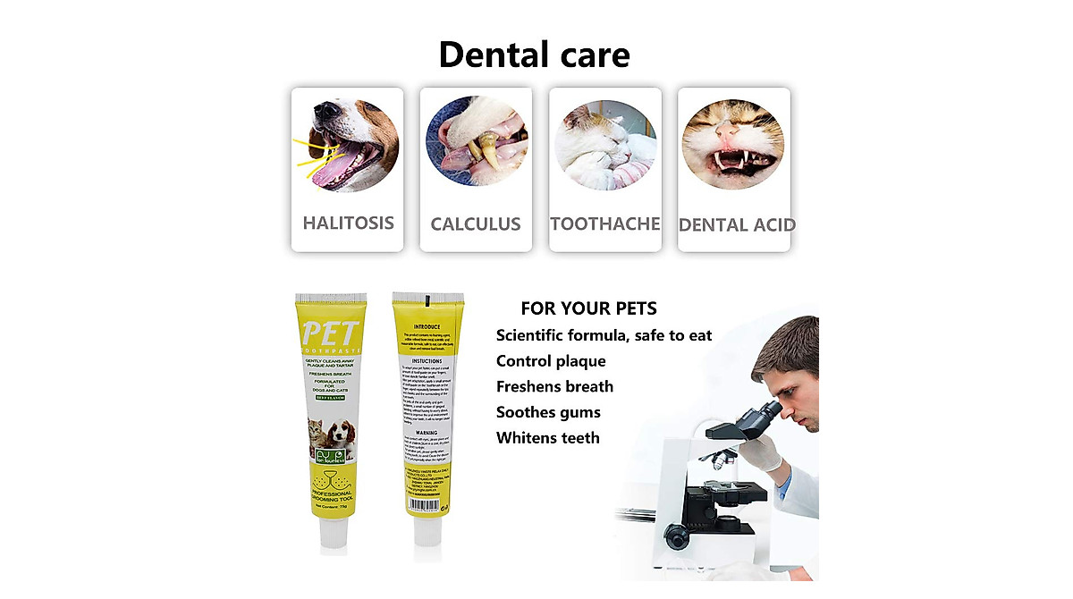 Puppycute Pet Toothbrush & Toothpaste Set for Dogs & Cats
