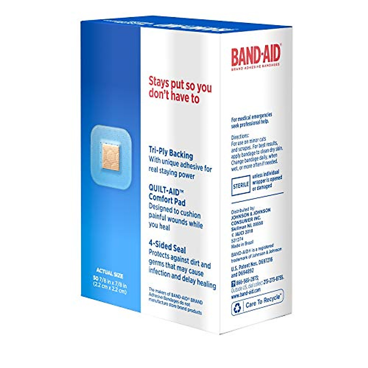 Band-Aid Brand Tru-Stay Clear Spots Discreet First Aid and Wound Care for Minor Cuts and Scrapes, All One Size, 50 Count
