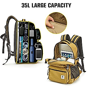 G4Free Travel Work Laptop Backpack for Men Women Heavy Duty Water Resistant Casual Business Daypack Fits 15.6 Inch（Grey）