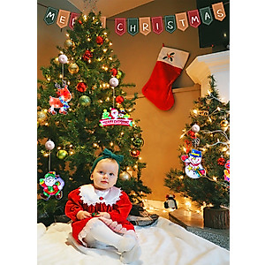 Minetom 5pcs Christmas Window Lights Decorations, Battery Operated with Suction Cup Hook Light Up Santa Claus-Reindeer-Xmas-Snowman Shaped for Christmas Window Decorations Glass Wall Indoor Decor