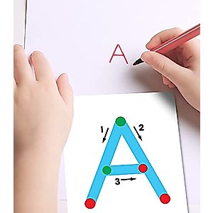 Key Education Uppercase Letters: Textured Touch and Trace Cards—Color-Coded Alphabet Cards with Tracing Points and Directional Arrows, Alphabet Learning and Letter Recognition Skills (26 pc)