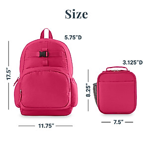 Let's Make Memories Pink Backpack Collection - Personalized Back to School Supplies - Book Bag with Lunchbox - Flowers