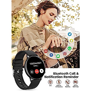 Smart Watches for Women (Answer/Make Call) Fitness Activity Tracker with Heart Rate/Blood Oxygen/Sleep/Menstrual Cycles/Calorie Monitor Play Music Sports Smartwatch for iPhone Samsung Android Phones