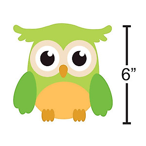 DEKOSH Owl Wall Decals for Baby Nursery Decor | Colorful Large Jungle Theme Animal Wall Stickers for Kids Playroom, Classroom