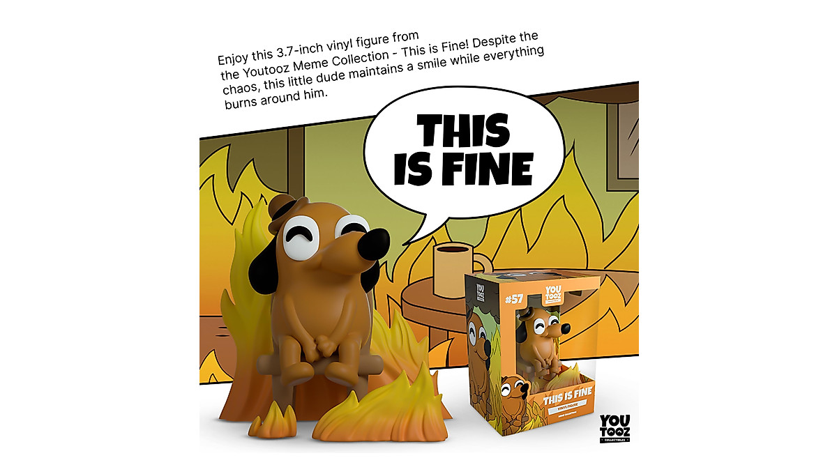 Youtooz This is Fine Dog Vinyl Figure - Meme Collection