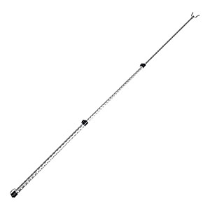 CAXUSD Clothes Pole Adjustable Curtain Rods Outdoor Clothesline Heavy Duty Tension Rod Home Clothesline Rod Hanger Reach Pole Curtain Pull Alloy Silver Simple Pole for Clothes Light Shot