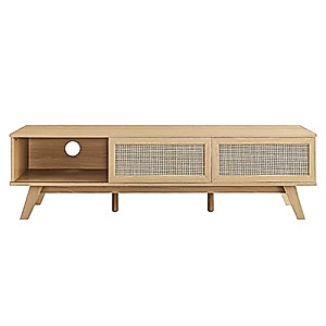 Modway Soma Rattan TV Stand, 60", Oak