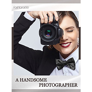 Geyoga 24 Pieces Men's Bow Ties Formal Satin Solid with Adjustable Neck Band Black Bow Ties for Men