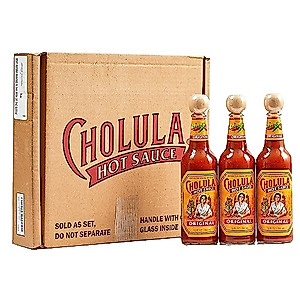 Cholula Original Hot Sauce 12 fl oz Multipack, 3 count | Crafted with Mexican Peppers and Signature Spice Blend | Gluten Free, Kosher, Vegan, Low Sodium, Sugar Free