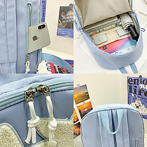 irLocy Star Backpack Y2K Backpack Preppy Backpack Aesthetic Backpack Kawaii Cute Back to College Preppy Y2K Accessories (black)