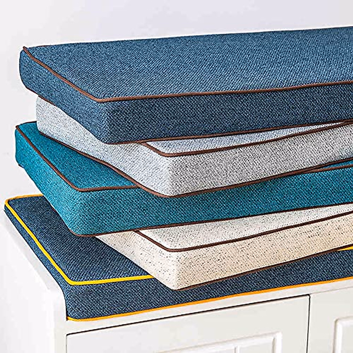 WanJing Patio Bench/Settee Cushion,Non-Slip Garden Furniture Swing Pad Washable Loveseat Pad for Indoor Outdoor Bench Porch Swing/Dining Seat/Storage Settee/Chaise Lounger, Gray, 40x16 inch