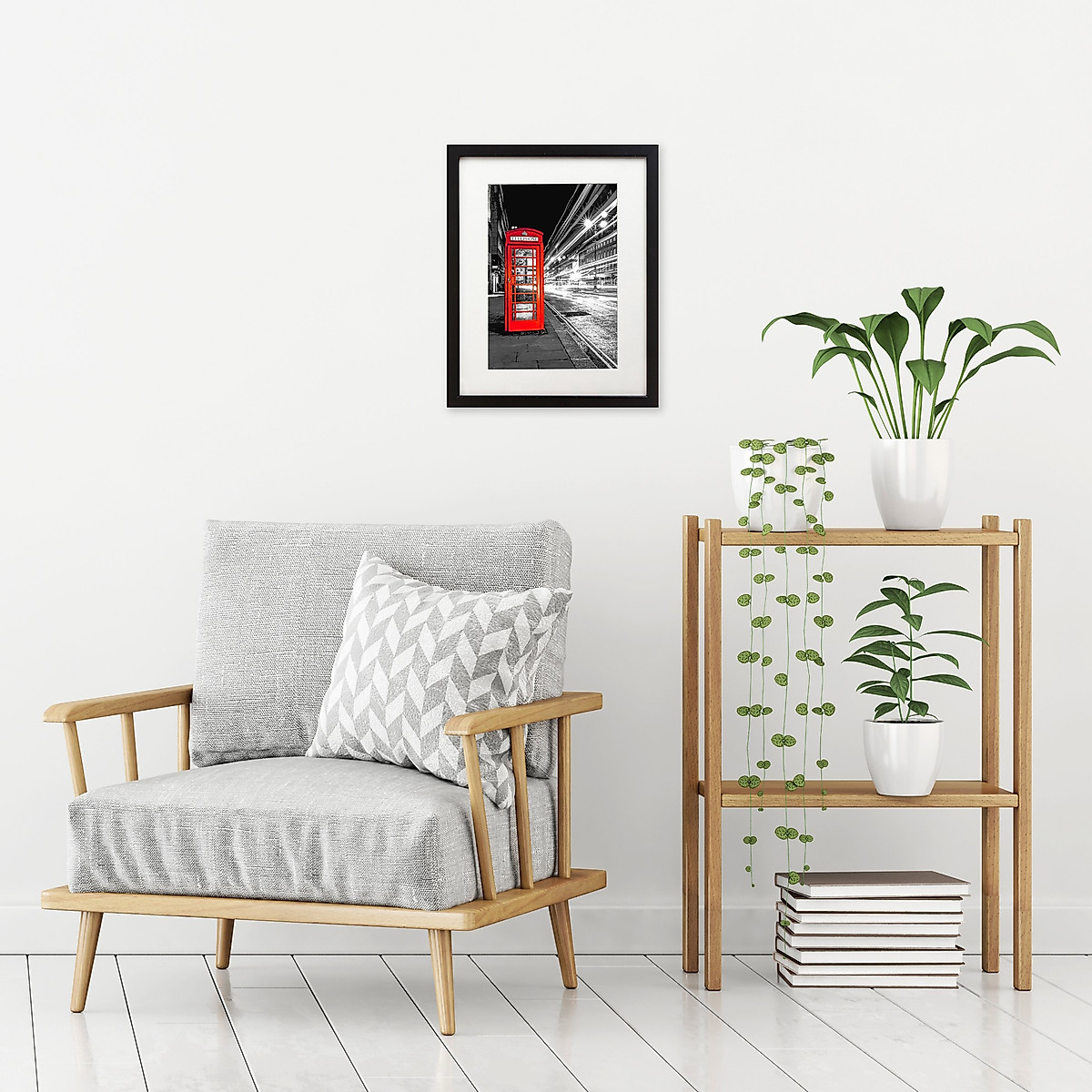 Americanflat 11x14 Black Picture Frame - Displays 8x10 With Mat or 11x14 Without Mat - Composite Wood with Shatter Resistant Glass - Horizontal and Vertical Formats for Wall