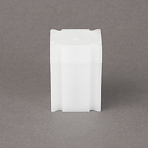 CoinSafe Square Half Dollar Coin Tube(Qty=5 Tubes), White