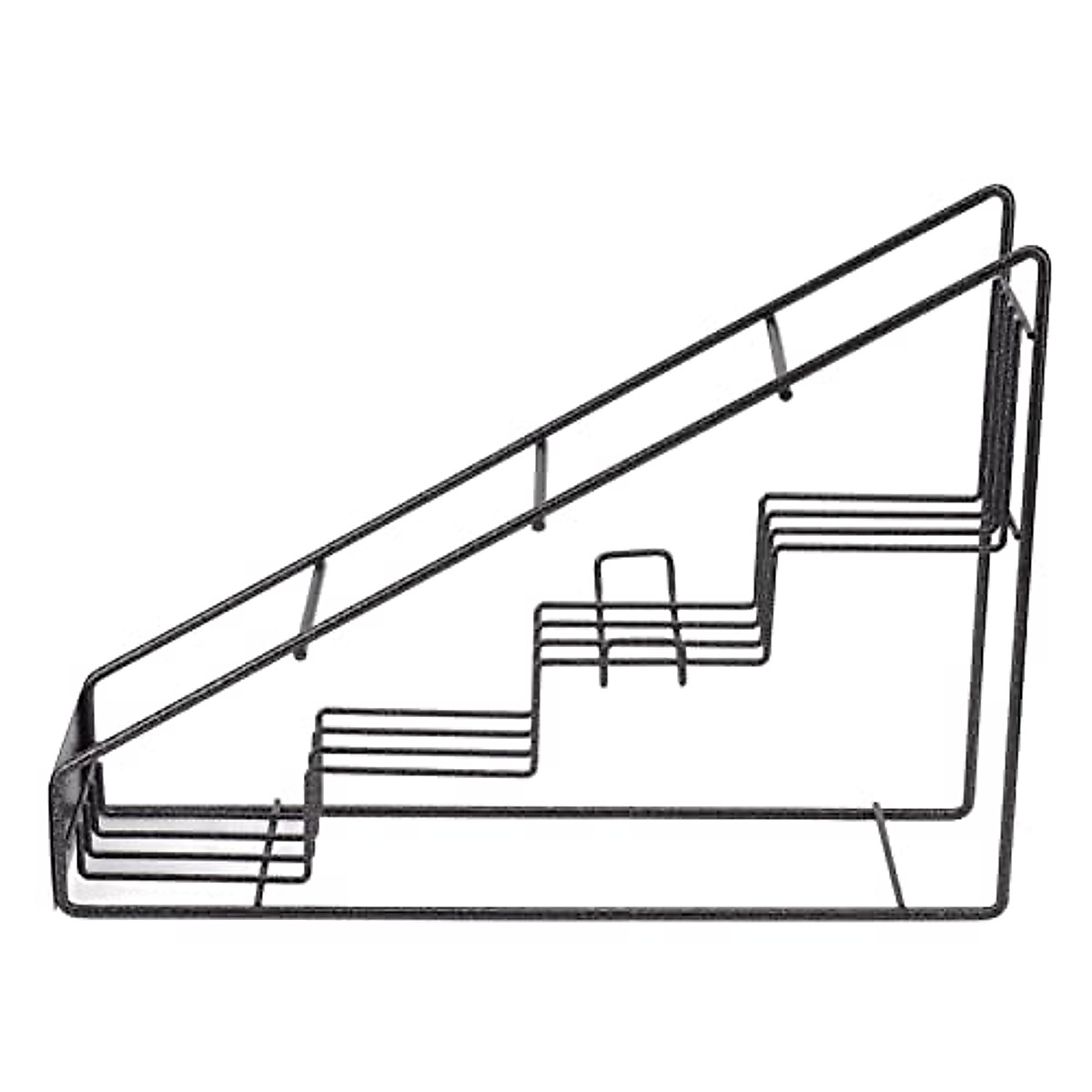 Stainless Steel Wire Wine Bottle Holder, 4 Compartments Syrup Bottle Holder, Wire Spice Rack Countertop for Home, Kitchen