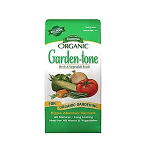 Espoma Organic Garden-Tone 3-4-4 Organic Fertilizer for Cool & Warm Season Vegetables and Herbs. Grow an Abundant Harvest of Nutritious and Flavorful Vegetables – 4 lb. Bag