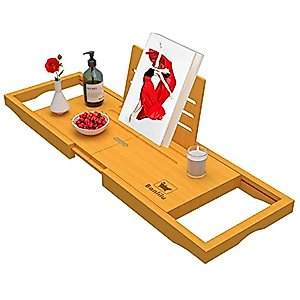 Premium Bathtub Tray Caddy - Expandable Bath Tray - Adjustable Bathroom Tray for Tub - Luxury Bath Caddy Tub Table - Unique House Warming Gifts New Home…