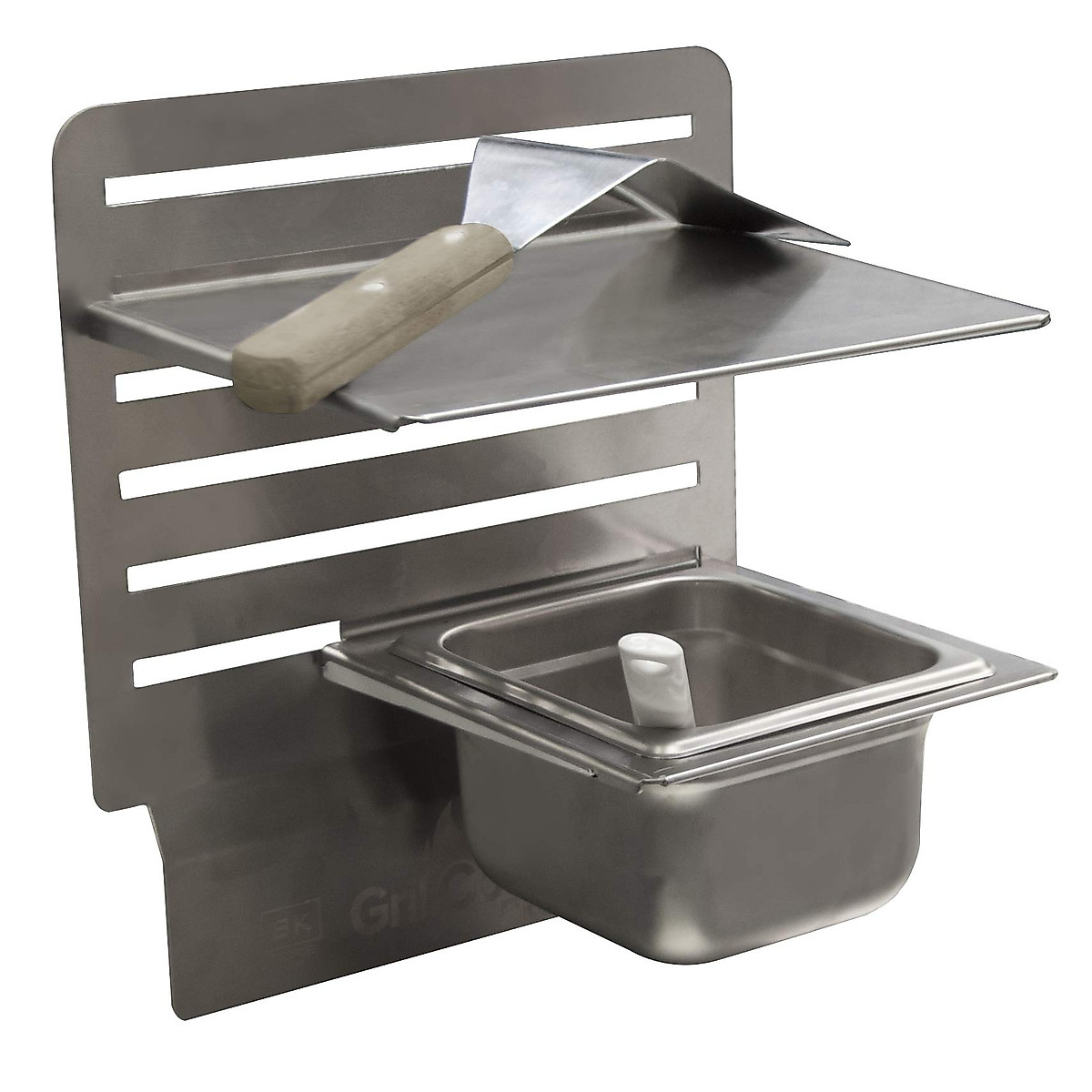 BK Resources GCP-2S-6P GrillCook Pro Medium Upright Shelf Stand with 12" Shelf and 1/6th Pan Holder, Stainless Steel