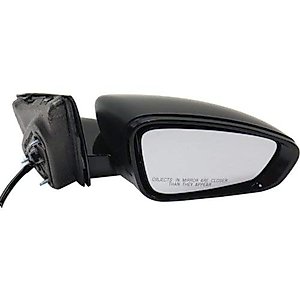 Kool Vue Passenger Side Power Heated Mirror for Chrysler 200 2015-2017 Without Signal Light, Blind Spot Monitor, Memory, Puddle Lamp & Auto-Dimming Paintable