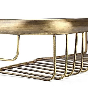 Yosoo Solid Copper Bathroom Shelf,Wall Mount Bathroom Shelf 30cm Solid Copper Shower Basket Bath Soap Shampoo Storage Holder