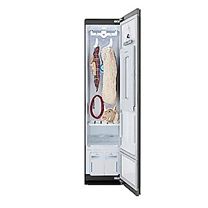 LG Styler Steam Closet | Clothes Steamer for Garments and Household Item Care | Sanitize, Deodorize, Freshen & Dry with Steam Technology & Moving Hangers| Easy Install | Wi-Fi enabled| Mirror (S3MFBN)