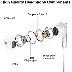 iPhone Headphones,Wired Lightning Headphones for iPhone 13 14 12 Pro Max MFi Certified Lightning Earbuds with Microphone & Volume Control for 11 XR SE