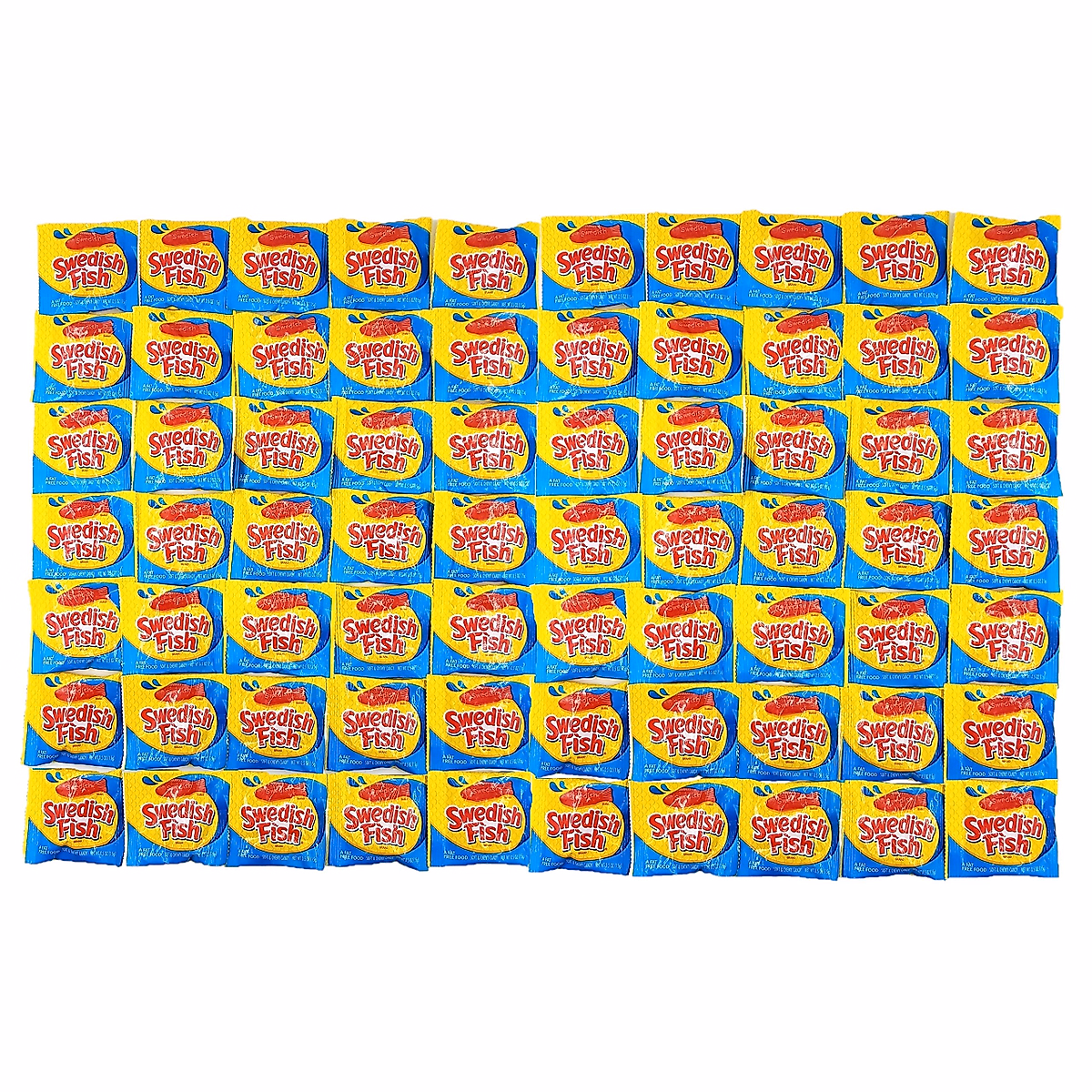 Swedish Fish Mini Packs Individually Wrapped Soft & Chewy Bulk, 70 packs, 2.1lb
