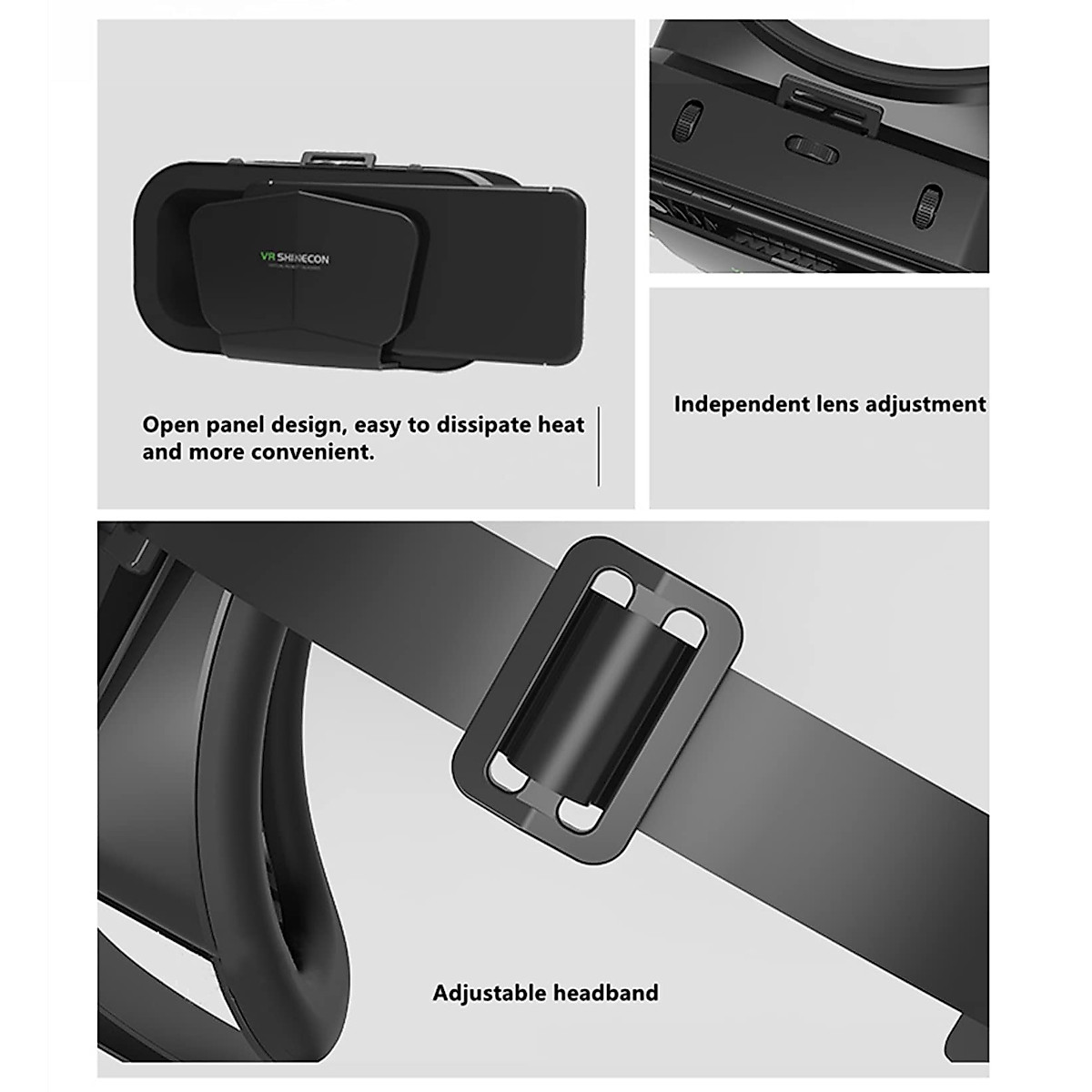 VR Headset, 3D Virtual Reality Glasses with Blu-ray Eye Protected Light & Small, 3D Glasses for Watch Movies, Video & Play Game, Support 4.7-7.0” Smartphone. (Without Controller)