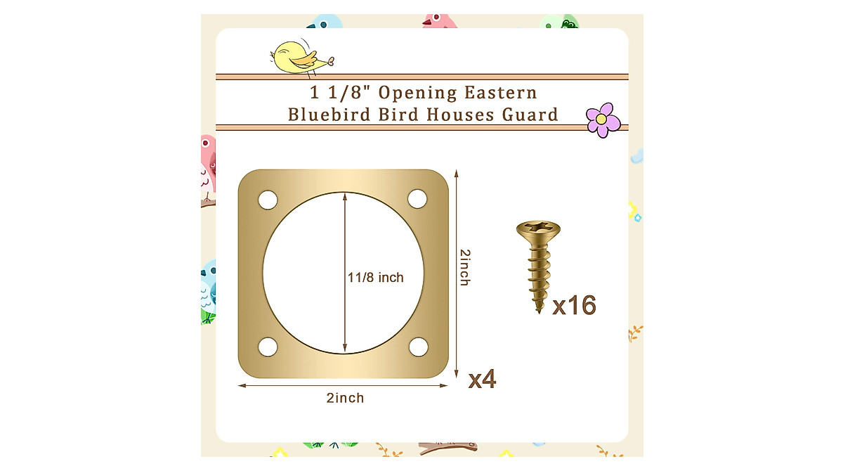 Durable Copper Bird House Guards for Bluebirds