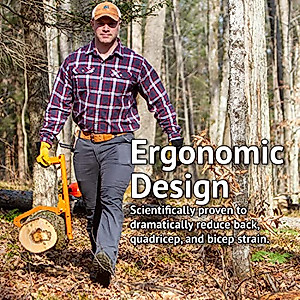 LogOX Hauler Ergonomic Log Hauler Firewood Harvesting Hand Tool, 21” Cant Hook Log Roller, and Carrier (Patented and Made in USA)