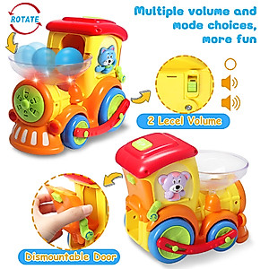 Toys 18-24 Months Drop and Go Train Toys for 2 3 4+ Year Old Boys Girls Kids Early Educational Toddler Toys 18 to 24 with 3 Balls/ Light/ Talking/ Music Christmas Birthday Gifts Toys for 6 8 9 12M