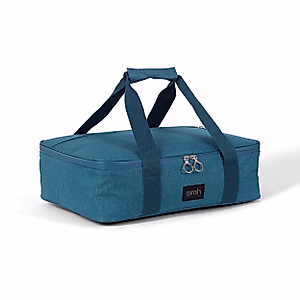 Insulated Casserole Carrying Case for Hot or Cold Food Storage, Perfect for Potlucks, Parties, Picnics, and Cookouts; Fits 9” x 13” Baking Dishes; Lasagna Casserole Carrying Case (Teal)