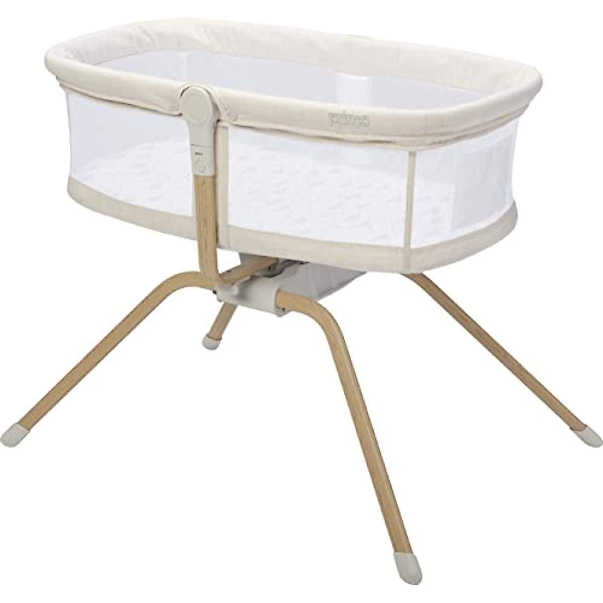 Primo Little Cloud Gliding Bassinet, Portable Folding Bassinet with Travel Bag and Removable Canopy