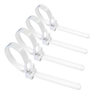 [50 Pieces] Reusable Cable Ties, Canwn Nylon Heavy Duty Zip Ties Mini Flexible Cable Tidies Slipknot Straps(White)
